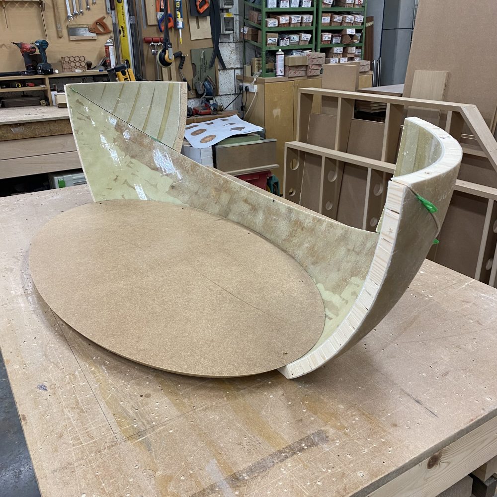 Custom-Made Rugby Memorabilia Table | Klimmek Furniture